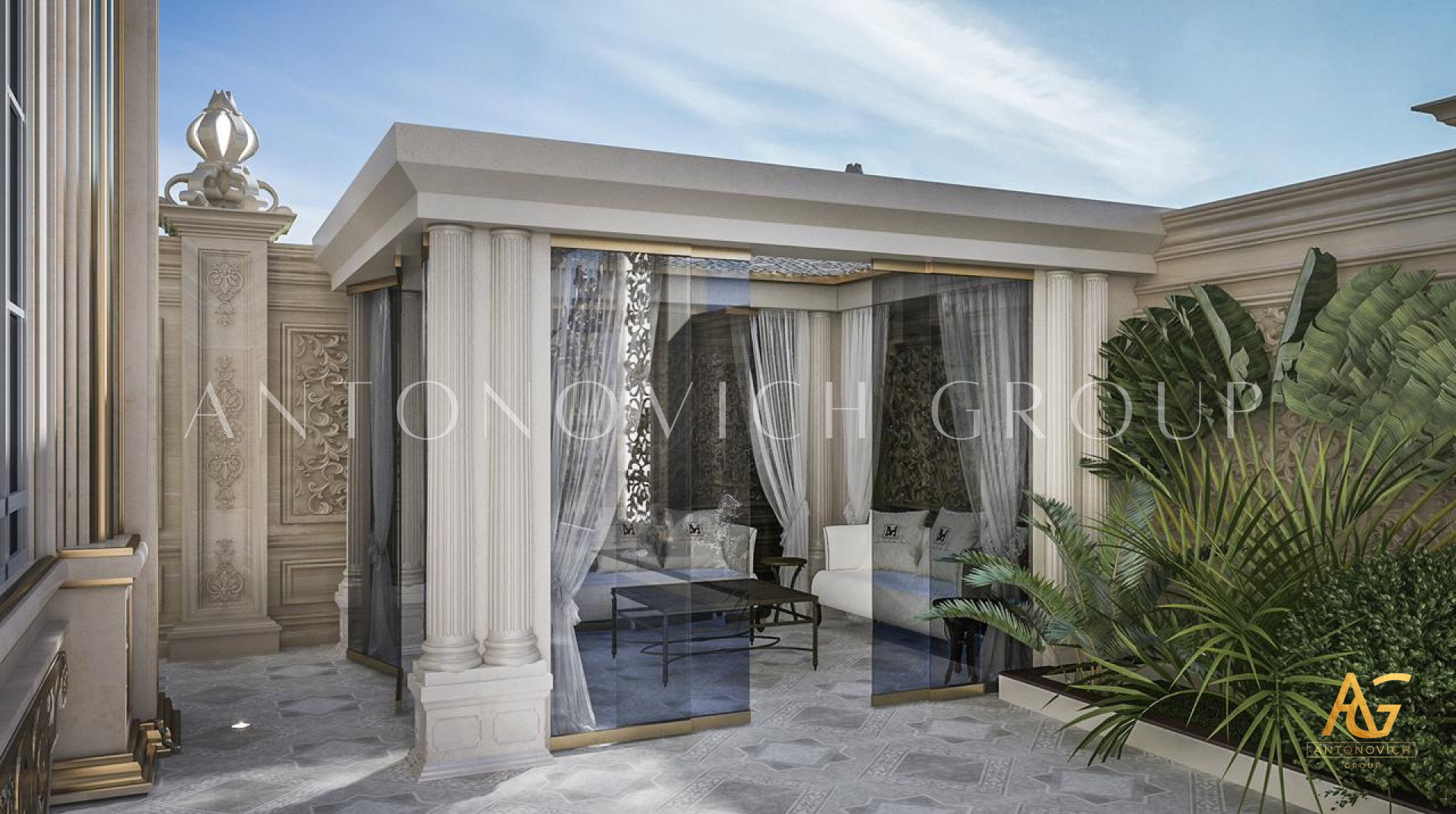 Luxurious exterior modern house design in Saudi Arabia