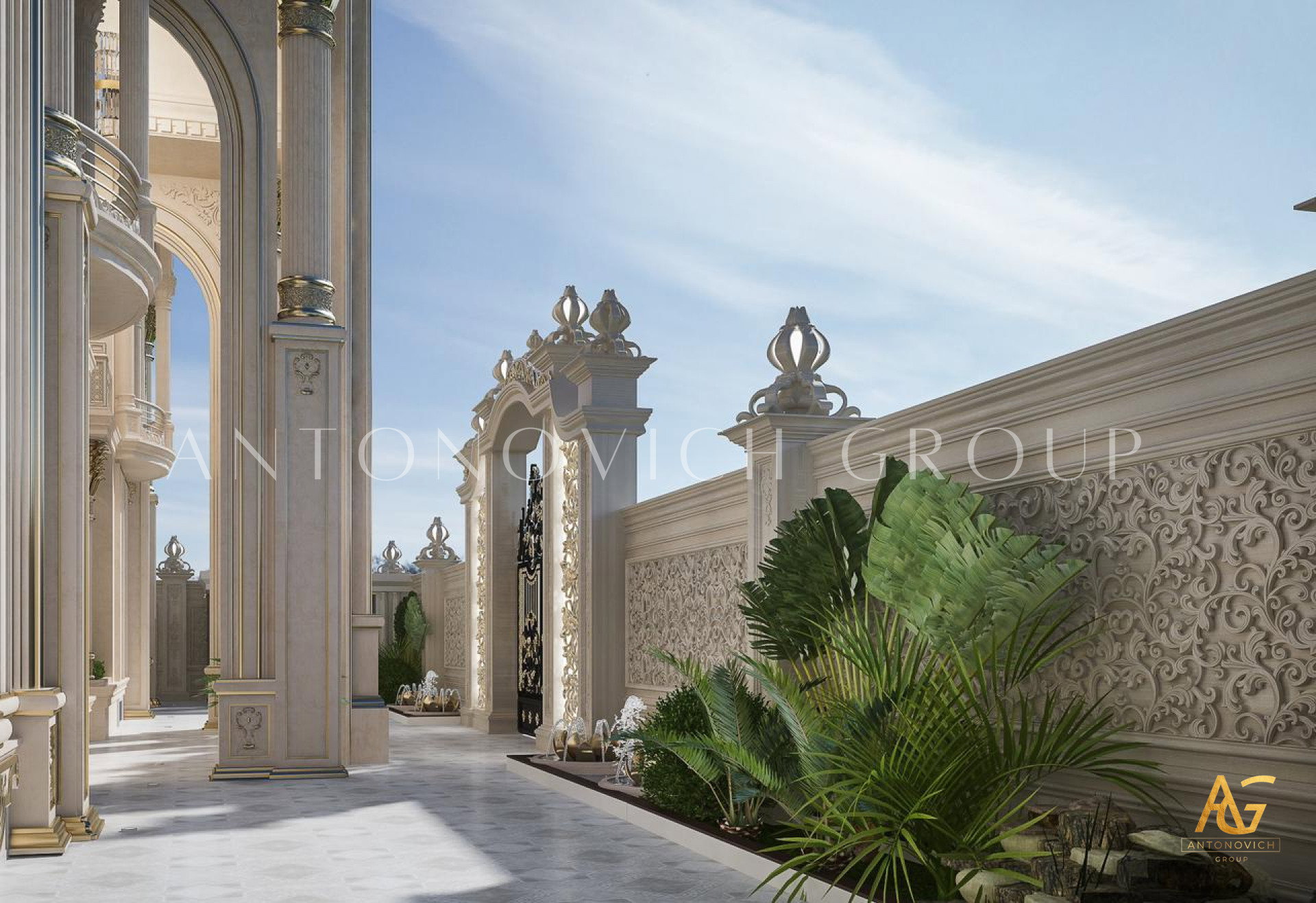 Luxurious exterior modern house design in Saudi Arabia