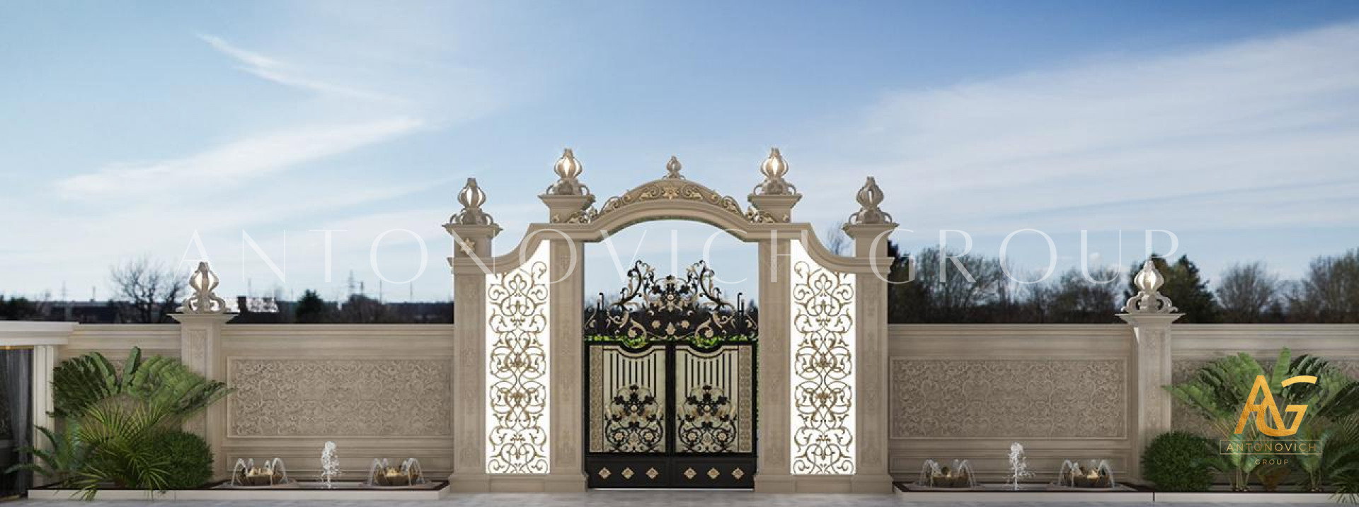 Luxurious exterior modern house design in Saudi Arabia