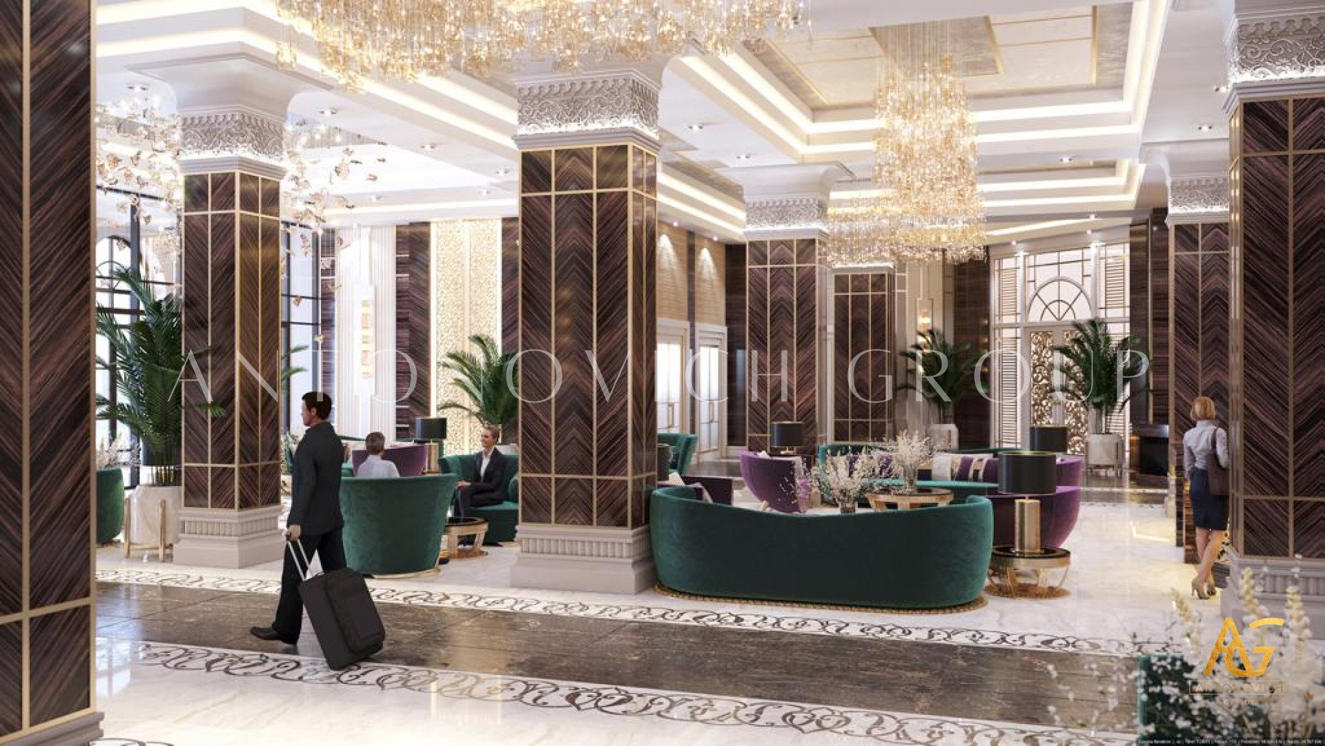 Interior design project for hotel 5 stars in Riyadh