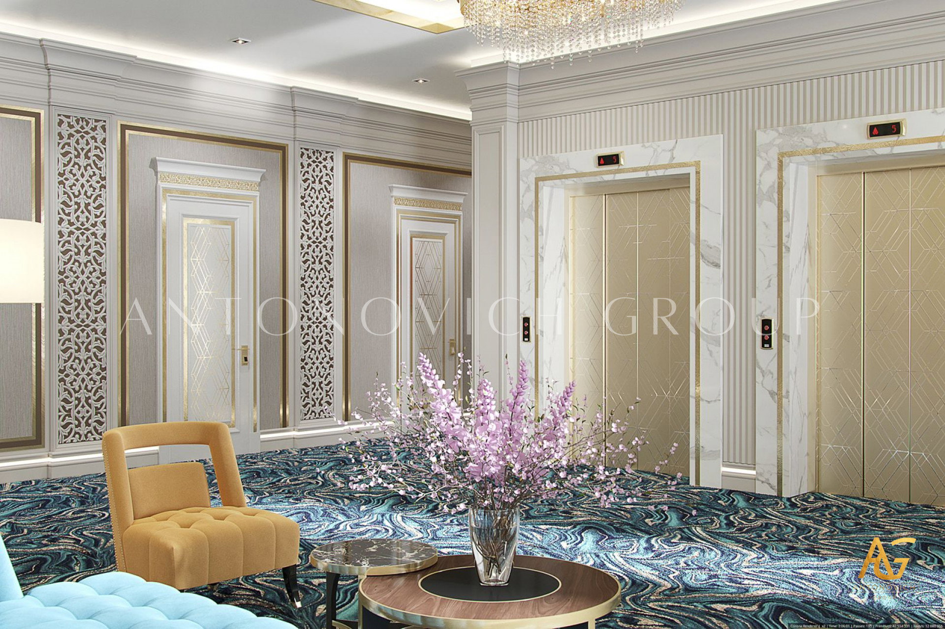Hotel lobby Interior Design Dubai