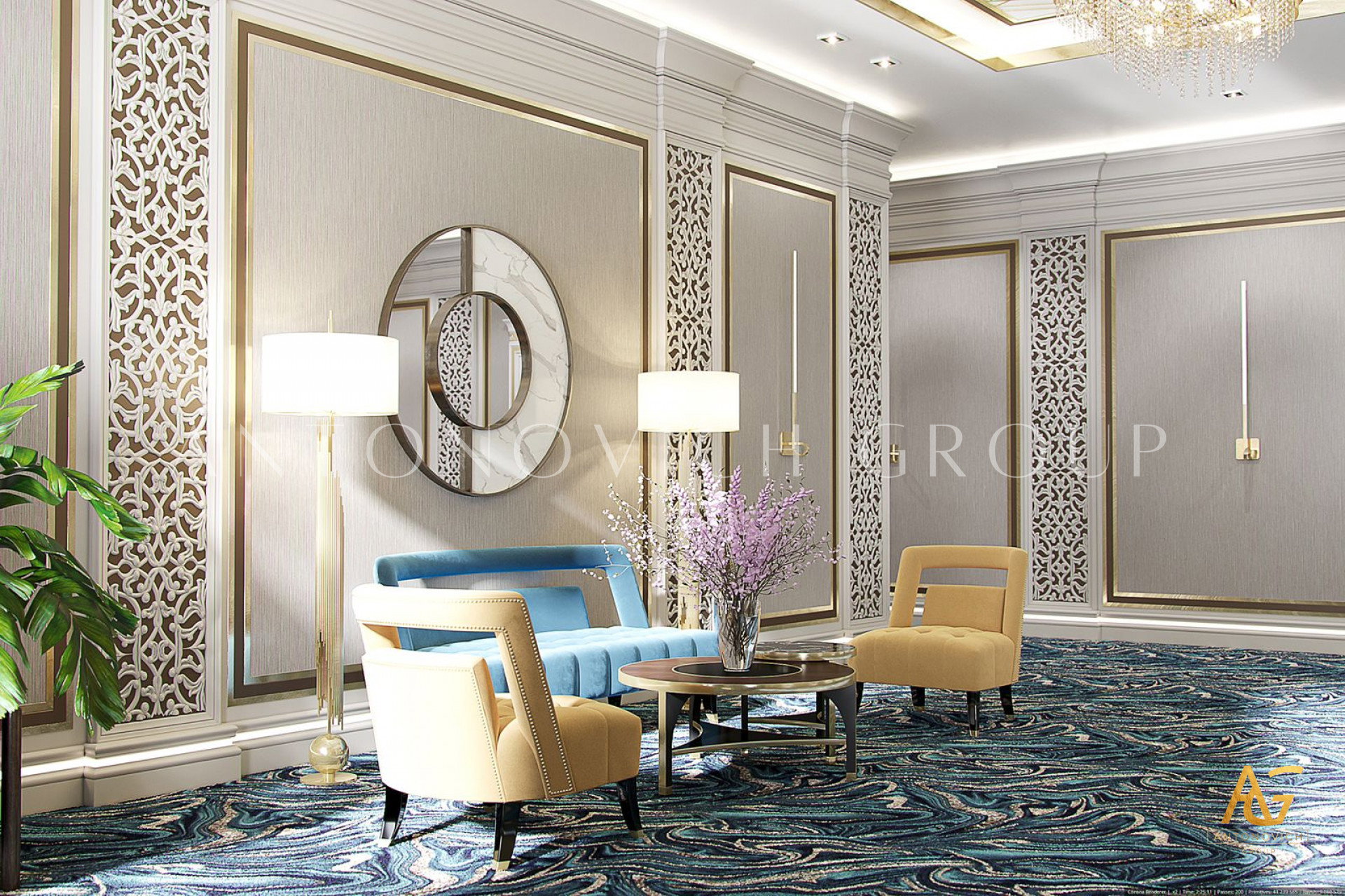 Hotel lobby Interior Design Dubai
