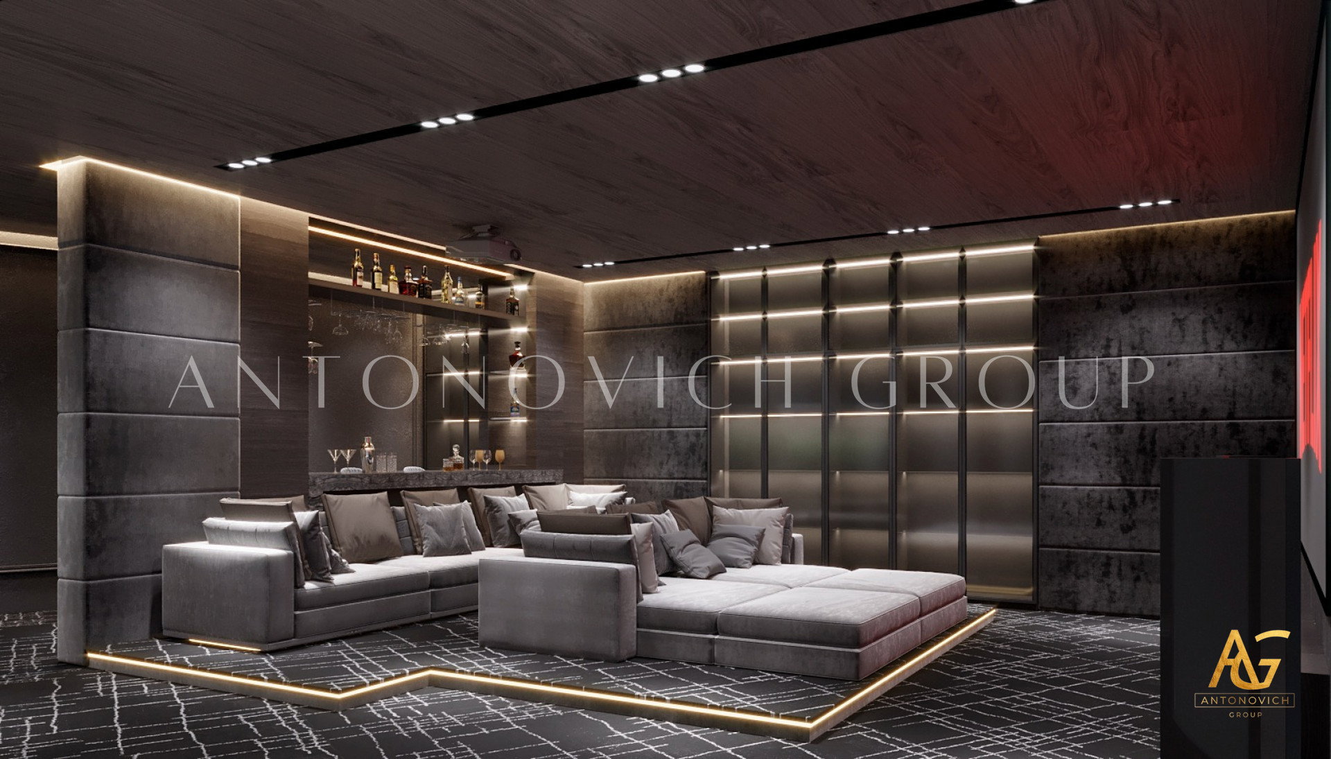 Spacious Home Cinema Interior Design