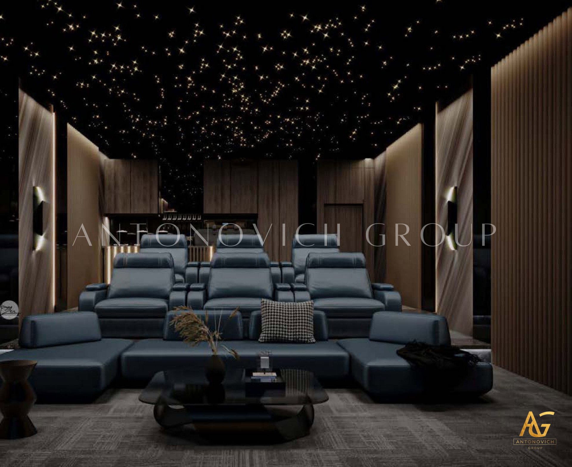 Home Cinema with Spacious Design for Immersive Interior