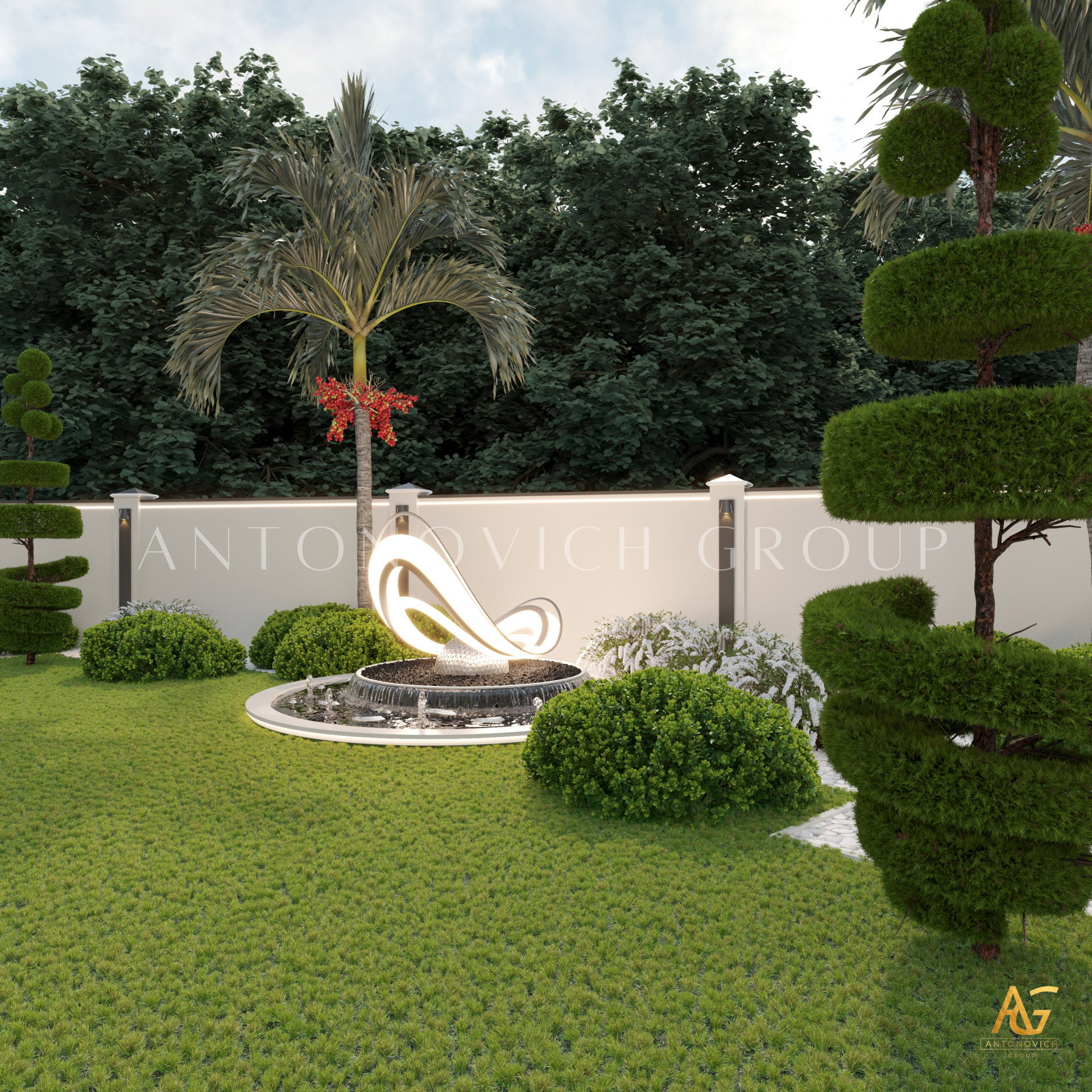 A Modern Villa Exterior & Landscape Design in Al Barari, Dubai