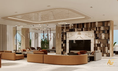 World-Class Modern Living Room Interior Design and Fit-Out for Luxury ...