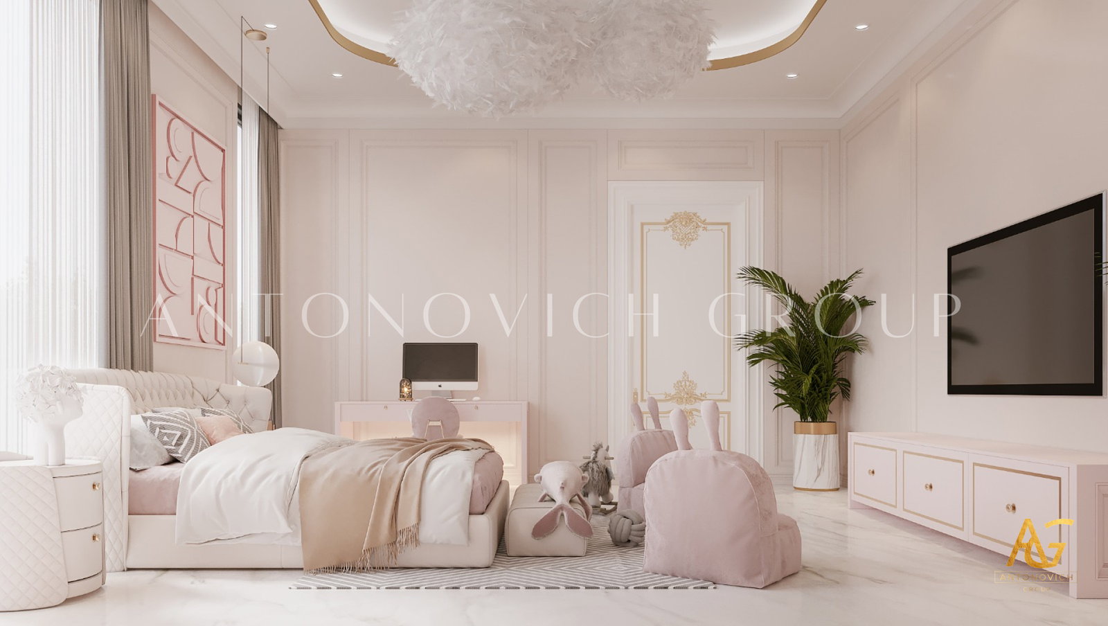 FANCY STYLE BEDROOM INTERIORS FOR GIRLS